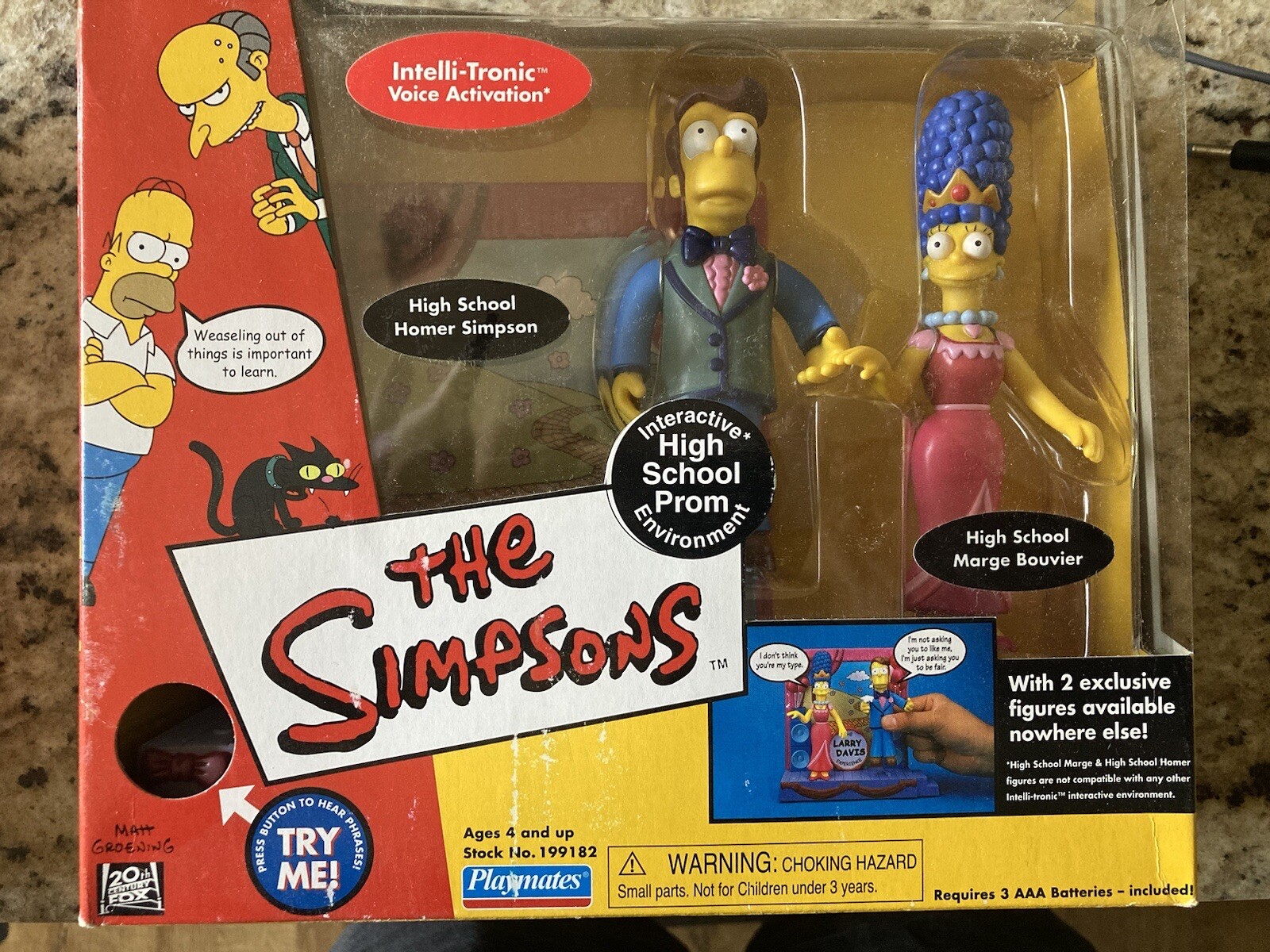 Simpsons Springfield High School Prom Set Homer & Marge Near mint In ...