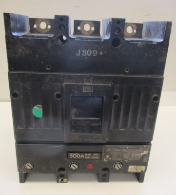 GENERAL ELECTRIC 500 AMP CIRCUIT BREAKER CAT NO: TJK636F000 600VAC 3 ...