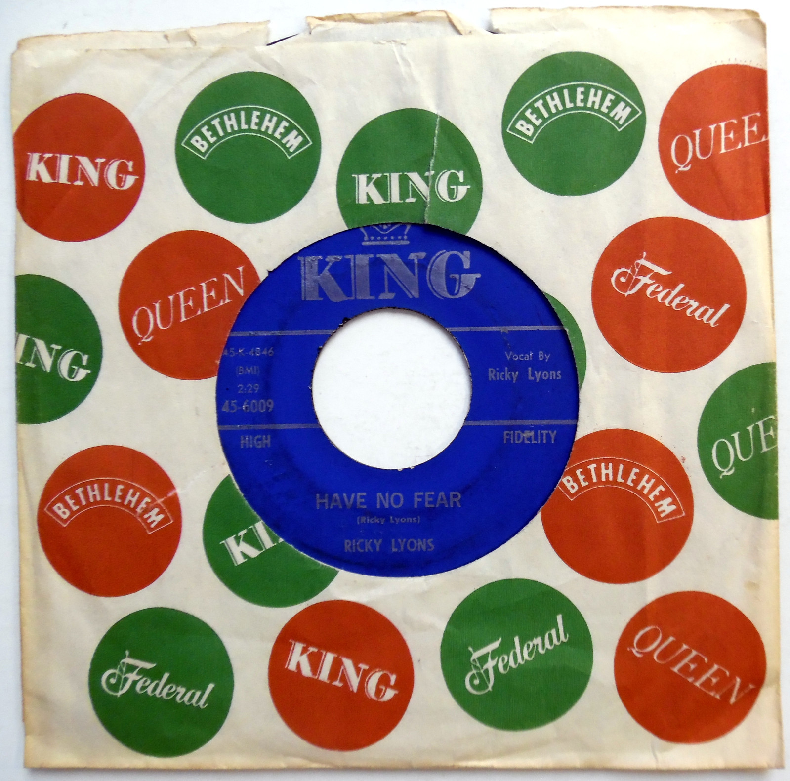 RICKY LYONS 45 Have No Fear / Shim Sham R&B Soul KING 1965 w2956 | eBay