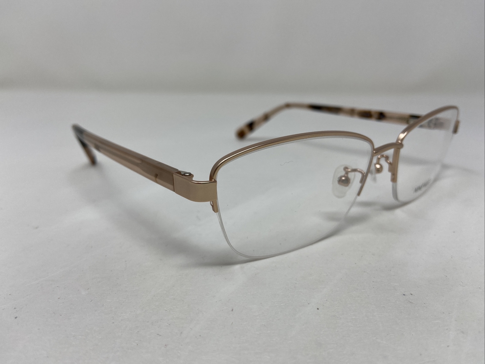 Nine West NW1097X 770 58-17-140 Rose Gold Half Rim Eyeglasses Frame ...