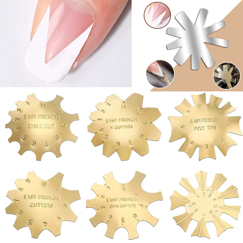Nail Art Tool French Tip Smile Line Multi-Sizes Easy Edge Cutter ...