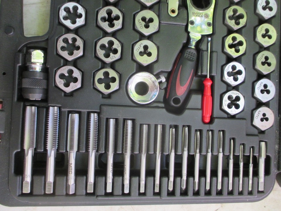 MATCO TOOLS 81MATDS 81-PIECE AUTO MASTER SERIES TAP & DIE SET W/CASE ...
