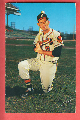 1955 BILL AND BOB'S MILWAUKEE BRAVES GLOSSY POSTCARD JOE ADCOCK ...