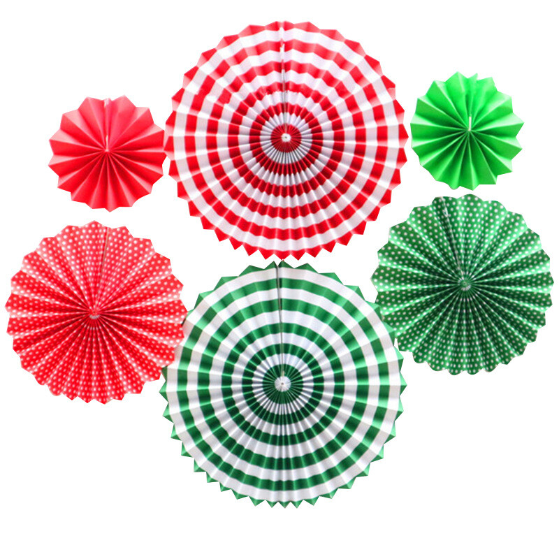 Mixed Size Hanging Paper Fan Round Wheel Paper Fans | eBay
