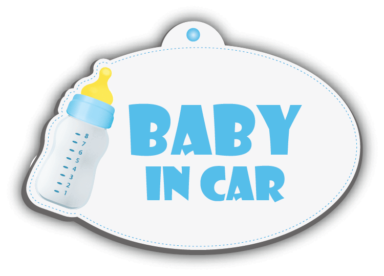 Baby In Car Sign Boy Bottle Car Bumper Sticker Decal | eBay