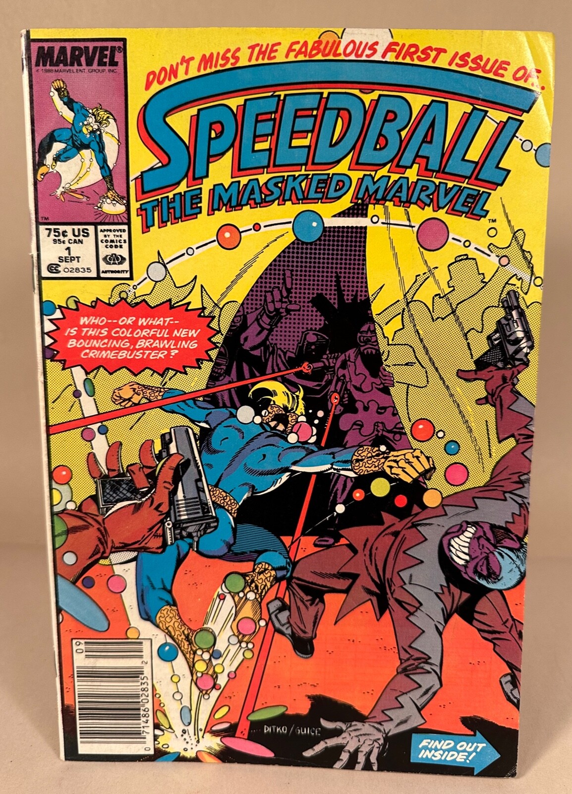 Speedball The Masked Marvel Comic Vol. 1, No. 1, Marvel, 1988 | eBay