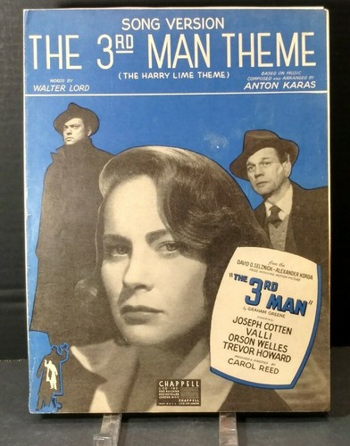 1950s The 3rd Man Theme Sheet Music Piano Voice Ukulele Motion Picture ...