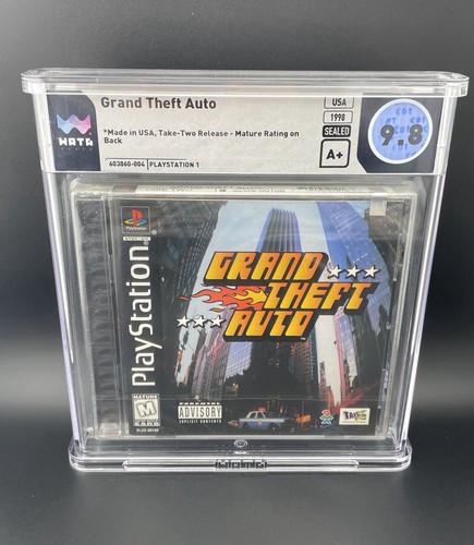 Grand Theft Auto (Playstation 1, PS1) Black Label - WATA 9.8 A+ | eBay