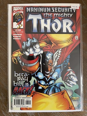 MAXIMUM SECURITY THE MIGHTY THOR #30 MARVEL COMIC BOOK 9.0 TS11-90 | eBay