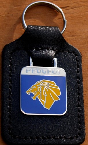 Peugeot Keyring Key Ring - badge mounted on a leather fob | eBay