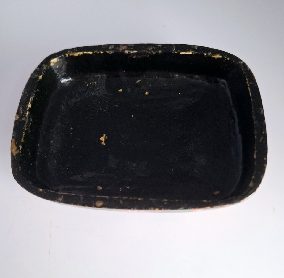 Hand Made Lacquer Box Trinket Jewelry All Over Striking Floral Design ...