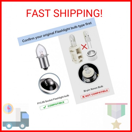 TRLIFE Maglite LED Bulbs DC 3V, Flashlight Replacement Bulbs for Only 2 ...