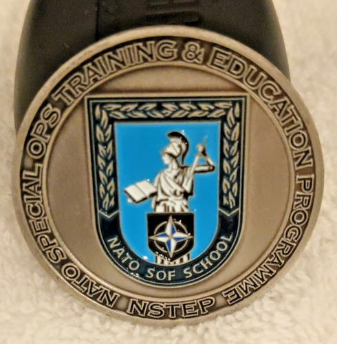 NATO SPECIAL OPERATIONS SOF SCHOOL CHALLENGE COIN VERY RARE BELGIUM ...