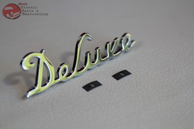 1939 Ford Passenger Car Ford Deluxe Script Side Hood Emblem Chrome ...