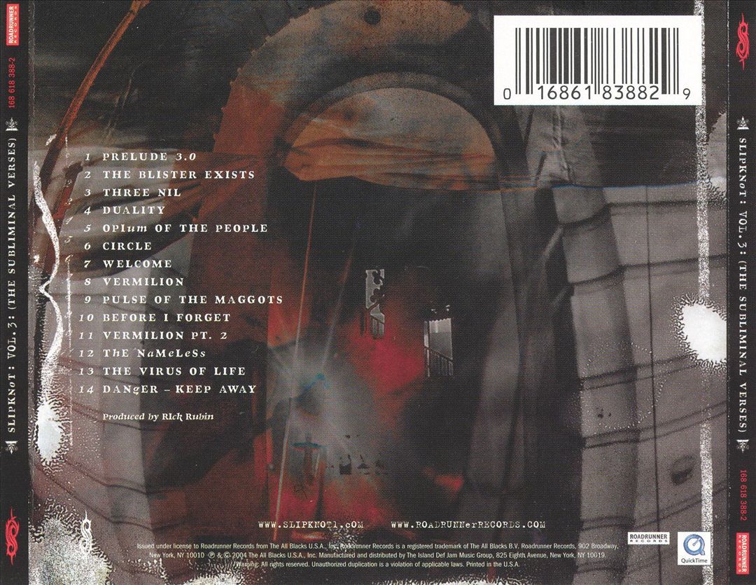 Vol 3 The Subliminal Verses Slipknot Vol. 3: The Subliminal Verses