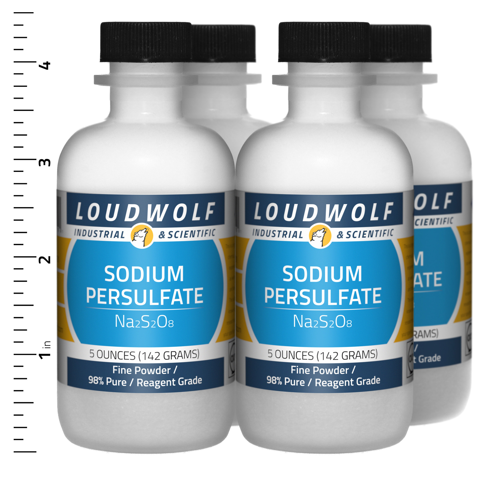 Sodium Persulfate 1.3 lb Total (4 Bottles) Reagent Grade Fine Powder ...