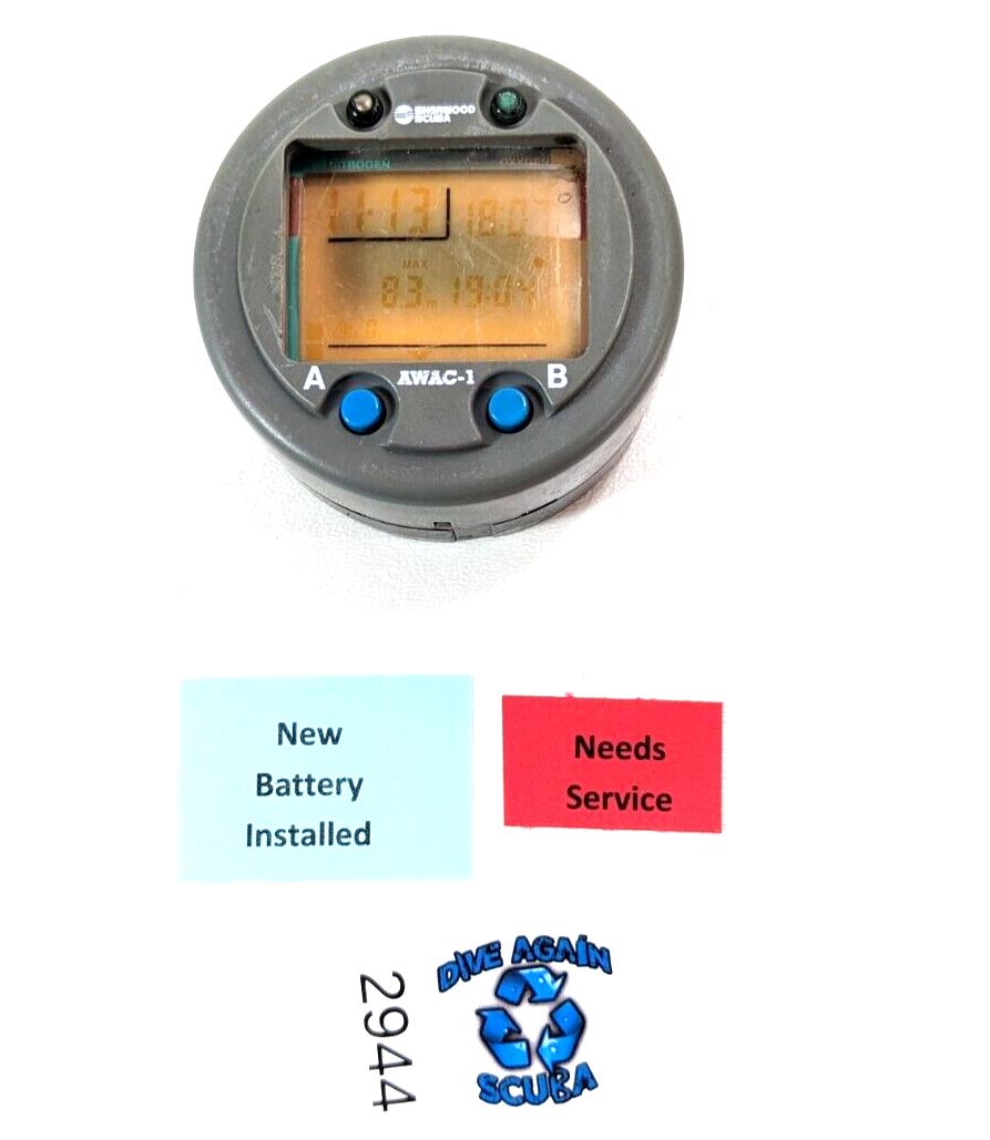 Sherwood Courier AWAC-1 CR100 Air Scuba Dive Computer Puck Module as-is ...