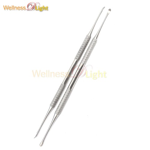 2 Pcs Dental Molt Curette Curettage Cyst Removal Debridement Surgical ...