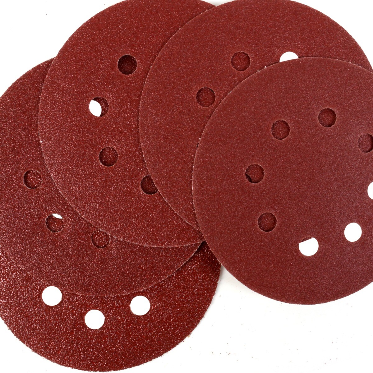 50 x 125MMM ORBIT SANDING SAND PAPER DISCS 40,60,80,100,120G GRIT ...
