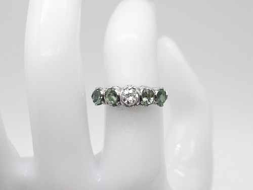 Antique 1920s $6000 1.50ct Natural VS G Diamond Alexandrite Platinum ...