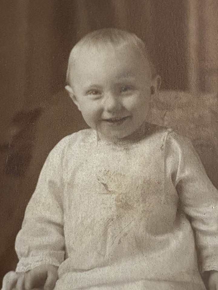 Antique Edwardian Portrait Photo 1900’s Child Baby Boy Muncie Indiana ...