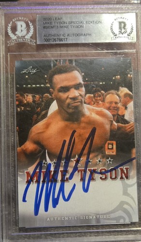 Mike Tyson Beckett Authorized Mike Tyson Autographed Card Number Mt3 | eBay