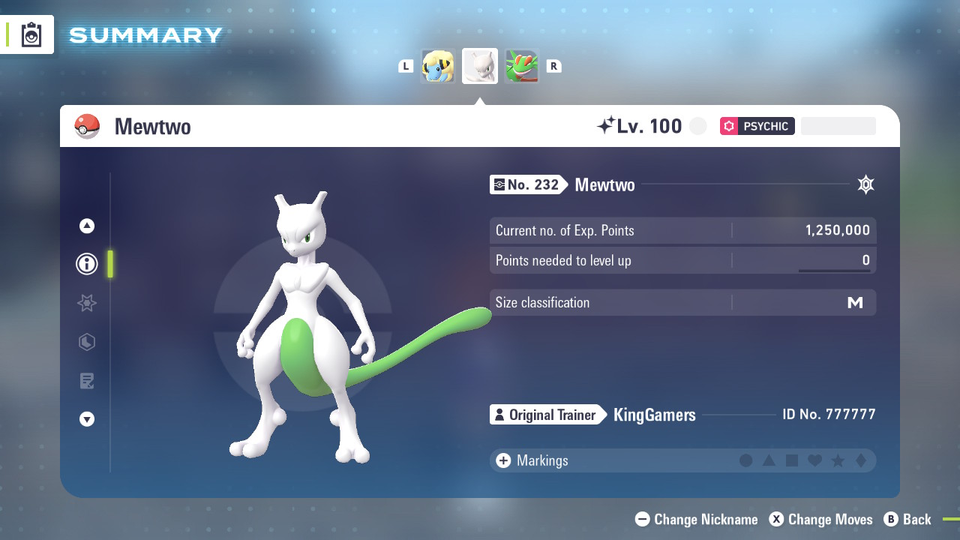 SHINY MEGA MEWTWO Y ALPHA 6IV / EV FREE MASTER BALL Pokemon Legends Z-A ...