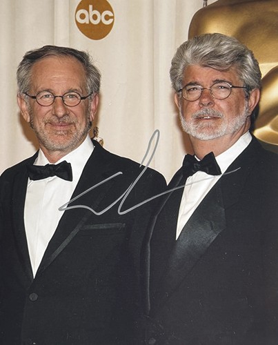George Lucas Star Wars Indiana Jones SIGNED 8x10 RARE K9 w/ Spielberg ...