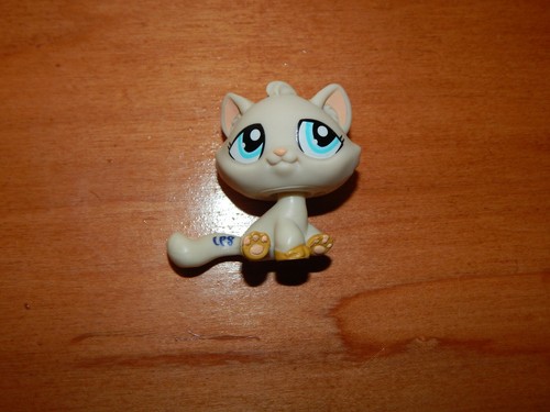 LPS #1364 Cream with Tan Paws Longhair Cat Aqua Blue Eyes 2006 Hasbro ...