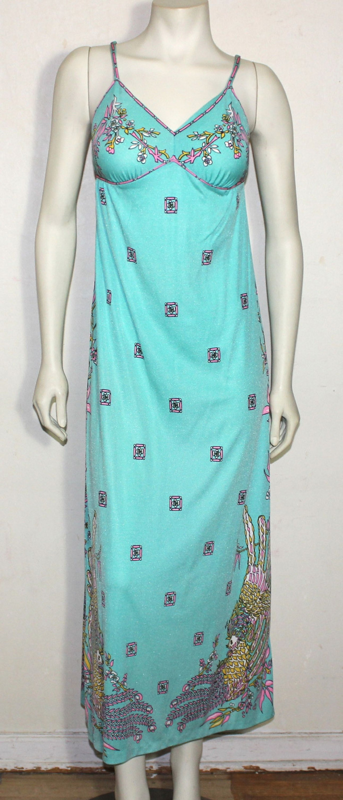 Connie Rizza knit mod bird and flower print signed ha… - Gem