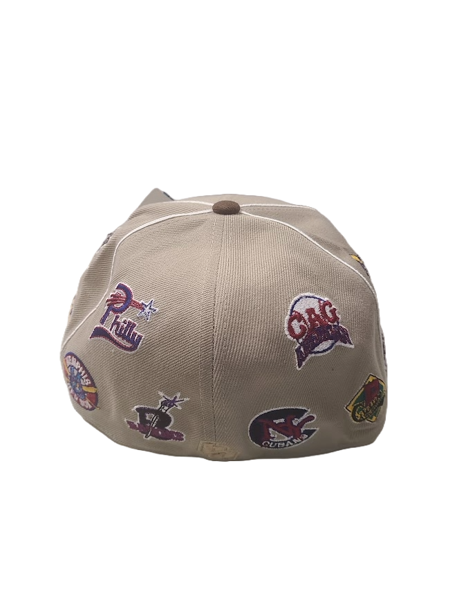 Negro League Baseball Commemorative Hat Fitted 2XL Khaki All Team Embroidery Cap | eBay