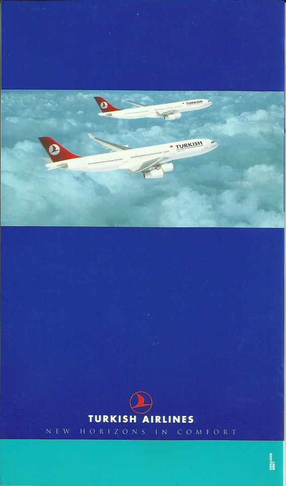 TURKISH AIRLINES A340 BUSINESS CLASS BROCHURE 1990s | eBay