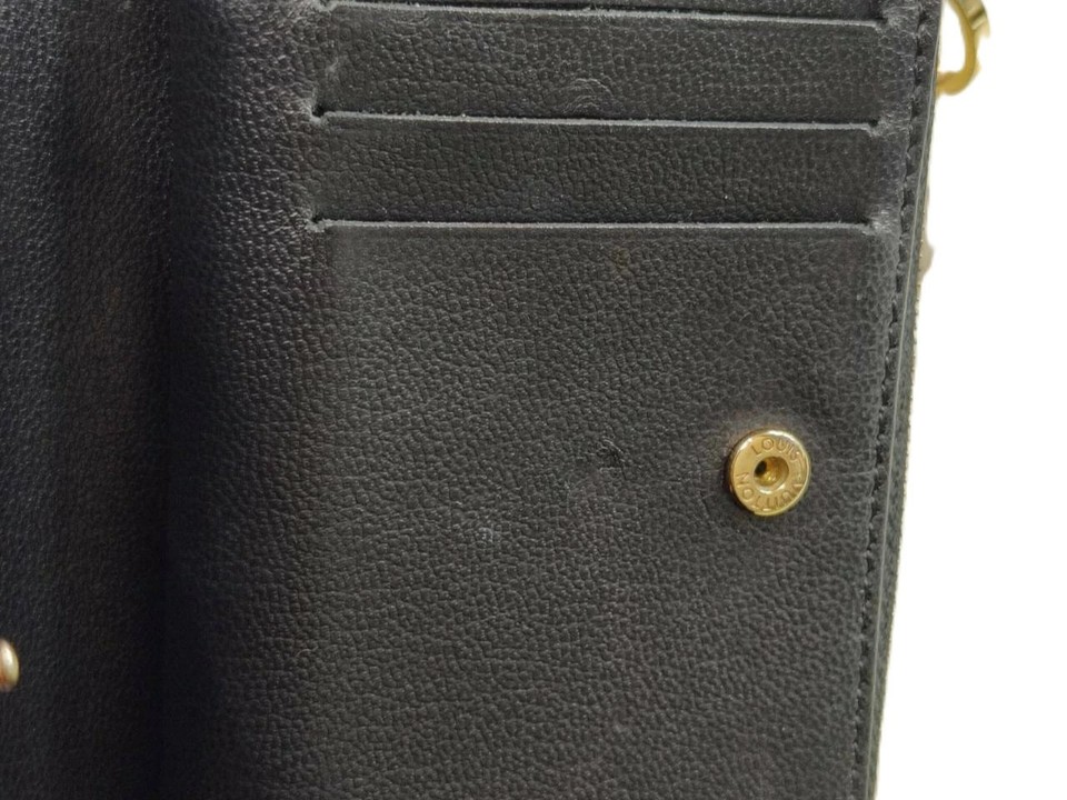 Louis Vuitton Lou Monogram Lamb Leather Wallet Black | eBay