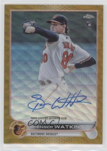 2022 Topps Chrome - Rookie Autographs Spenser Watkins #RA-SW Gold Wave ...