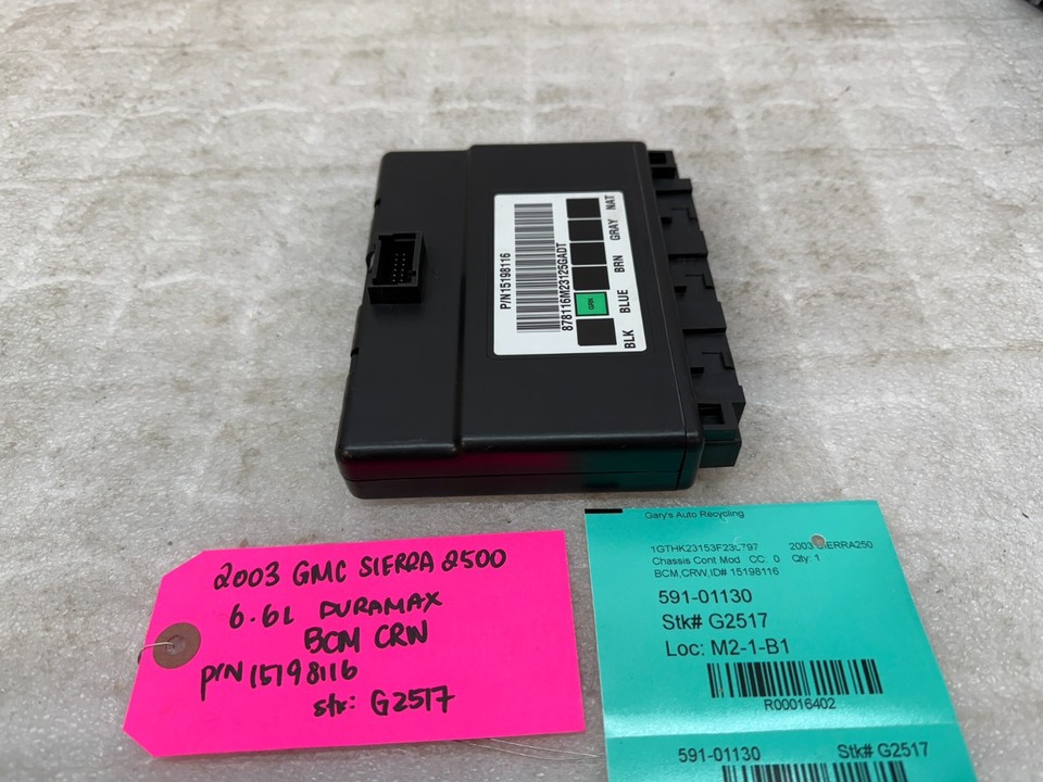 03 04 Chevrolet GMC 1500 2500 Duramax Corpo Controllo Modulo Bcm | eBay