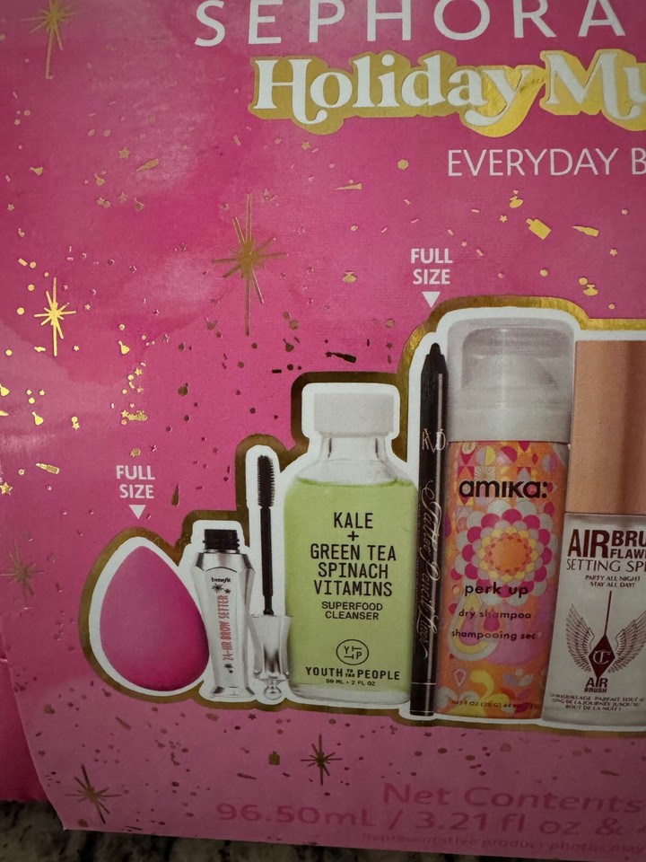 SEPHORA FAVORITES Holiday Must Haves 8 pc Gift Set in Barbie-Pink Pouch ...