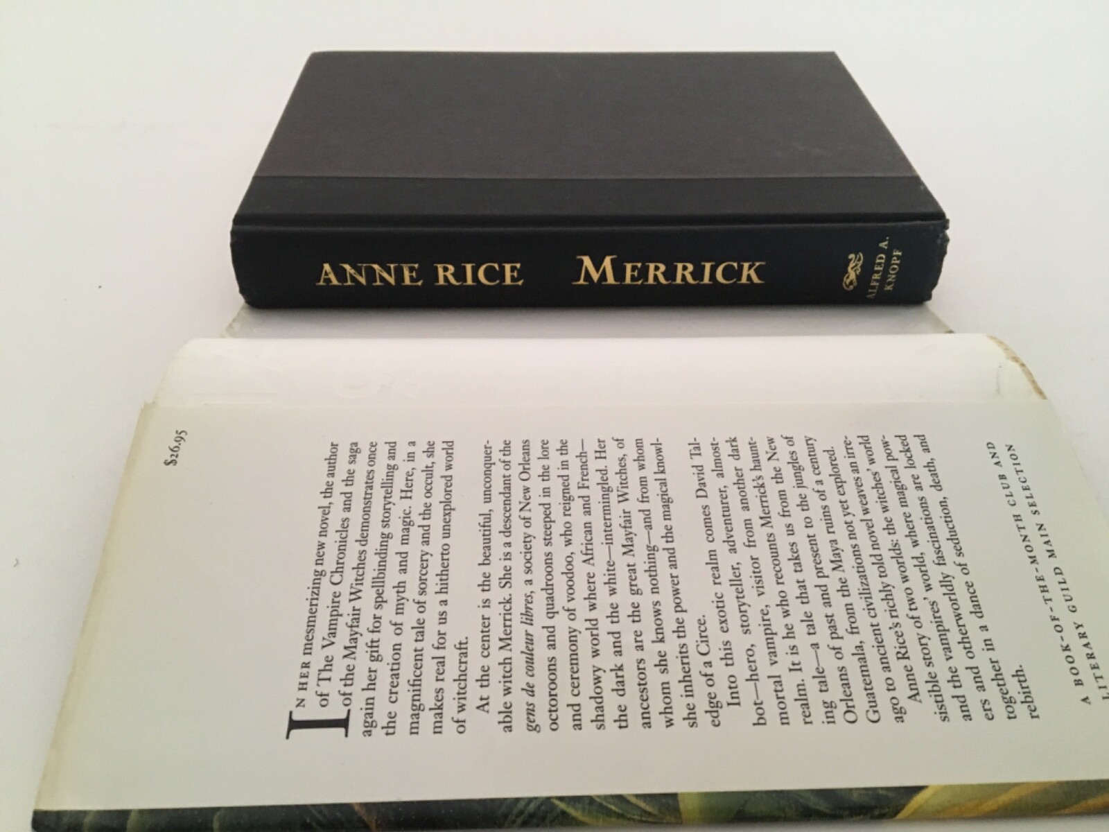 Anne Rice. Merrick. 2000. First Trade Edition Book. DJ. The Vampire ...