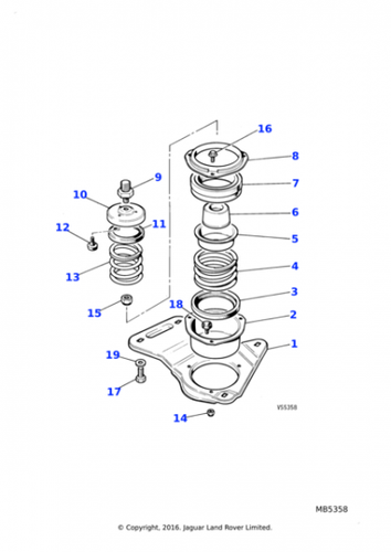 JAGUAR OUTER TRANS MOUNT SPRING 88-94 XJ6 & 4.0 92-96 XJS CBC4744 ...