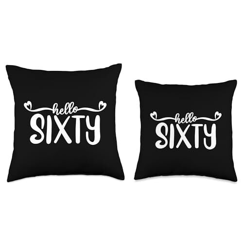 Hello Sixty 60 Years Old Cute For Women 60th Birthday Throw Pillow | eBay