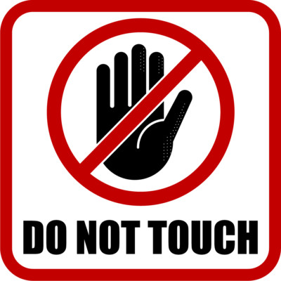 Warning! Do Not Touch | Laminated Vinyl Decal Sticker Label | eBay