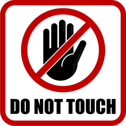 Warning! Do Not Touch | Laminated Vinyl Decal Sticker Label | eBay