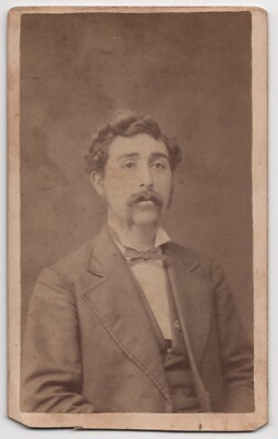 ANTIQUE CDV CIRCA 1880s BUTTORFF HANDSOME MAN WITH MUSTACHE YORK ...