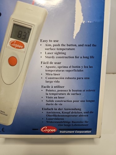 Cooper 461 DualTemp Infrared Thermometer and Probe, -25°F to 400°F ...
