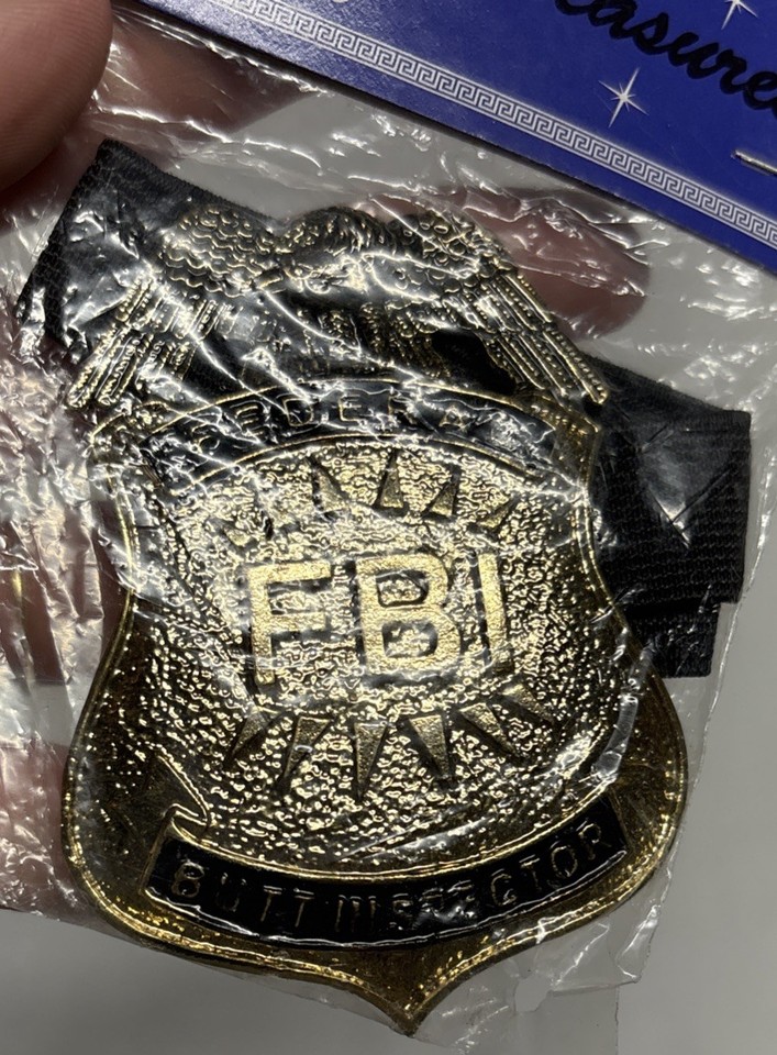 VTG Federal Butt Inspector FBI Metal Badge Novelty Halloween Joke ...