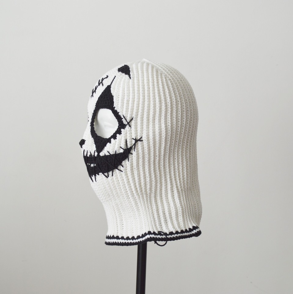 Creepy ghost face balaclava Baddie gangsta 3 hole ski mask Clown ...