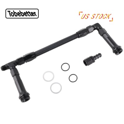 AN6 Braided Dual Feed Carb Fuel Line Double Pump for 4150 Holley ...