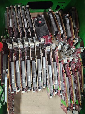 Lot of 20x Dell ATI Radeon HD 3450 PCIe DMS-59 Low Profile Video Card ...