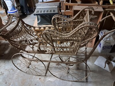 1900’s Antique Wicker Baby Stroller Carriage good condition | eBay