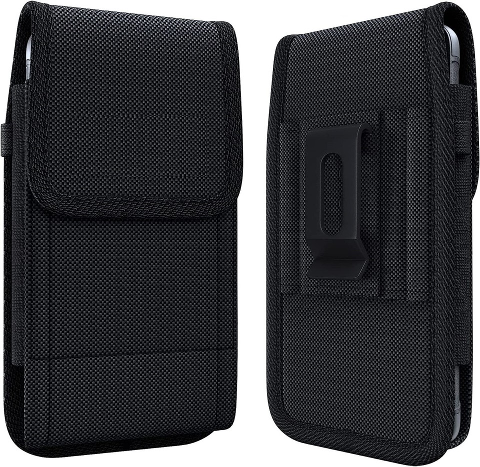 XL Vertical Nylon Phone Case Pouch Belt Clip Loop Holster To Fit ...
