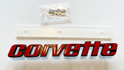 1x 1976 Late - 1979 Corvette Rear Bumper Emblems Badges C3 New Red ...